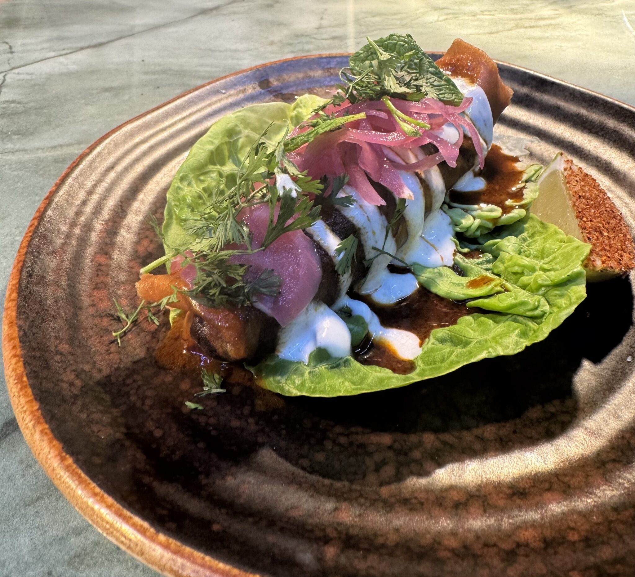 Crispy Canarian Pork Spring Rolls with Mojo Yogurt & Lettuce by Tasting ...